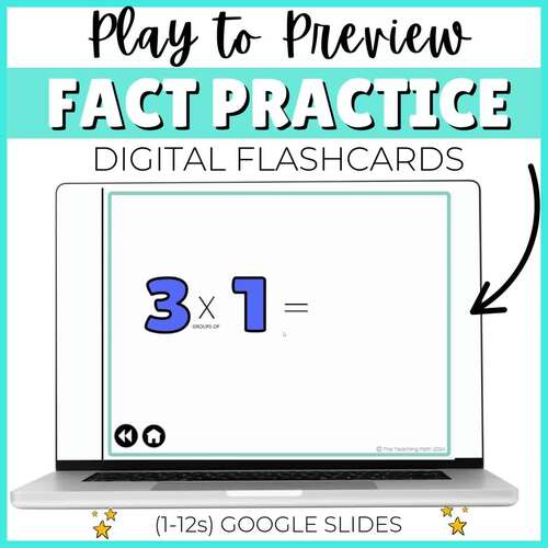 Multiplication Fact Practice- Digital Self-Checking Flashcards! Google ...
