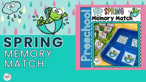 Preschool Math Activities for Spring - Spring Memory Match by Preschool SOS
