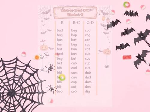 Halloween CVC Word Lists & Phonics Activities | Kindergarten, 1st & 2nd ...