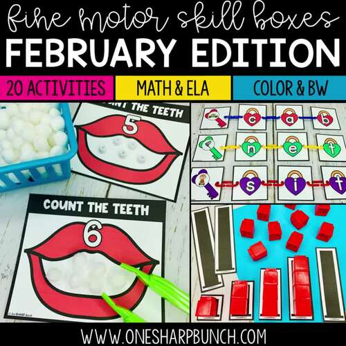 Fine Motor February Activities | February Morning Work | TPT