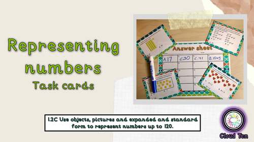 Representing Numbers Task Cards by Cloud Ten | TPT