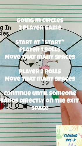 Going In Circles Figure Skating Partner Dice Math Game by ElemenoPreK