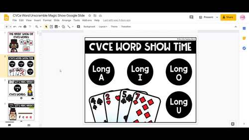 Distance Learning CVCe Word Unscramble Digital Game (Powerpoint ...