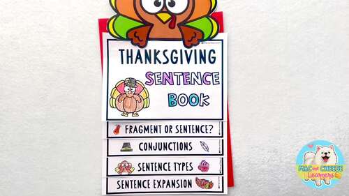 Thanksgiving Flip Book | Expository Writing Sentence-Level work | TPT