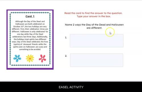 Day of the Dead Activity Scavenger Hunt with Easel Option by CarolJ ...