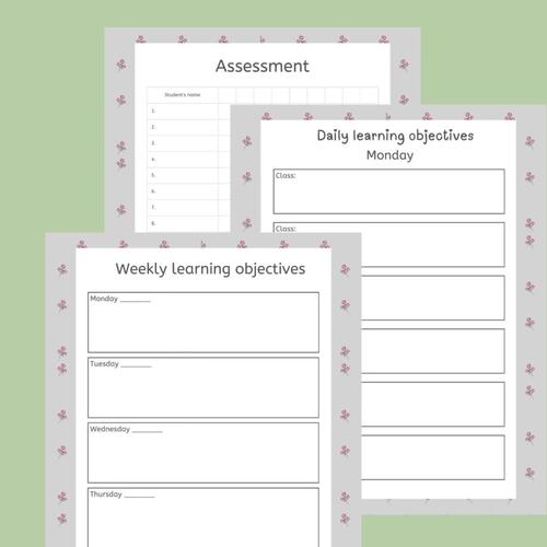 2025 ESL Teacher Planner: Printable Lesson Plan Journal (PDF Download)