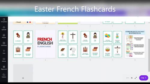 EASTER French Flashcards Pâques by Language Forum | TPT