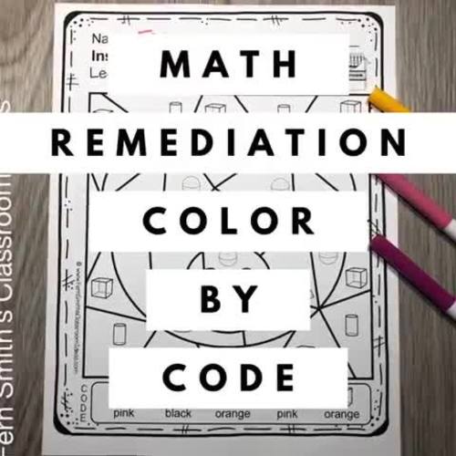 3D Shapes Color By Code For Math Remediation by Fern Smith's Classroom ...