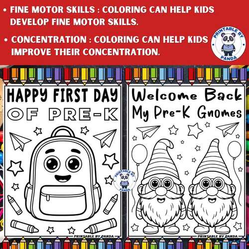 Welcome To First Day Of Prek Coloring Sheet Page : Back To School Prek ...