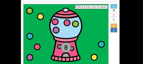 number sense show numbers to 10 BOOM cards for kindergarten gumballs