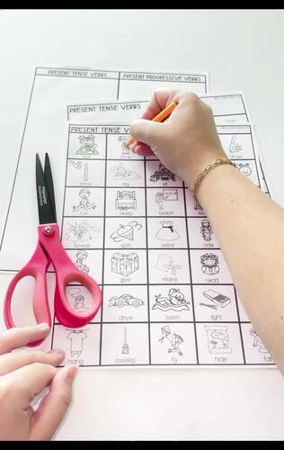 Present Progressive Verbs Interactive Language Unit for Speech Therapy