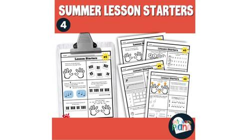 Summer Piano Worksheets Lesson Starters for Beginners by Kristen Taylor ...