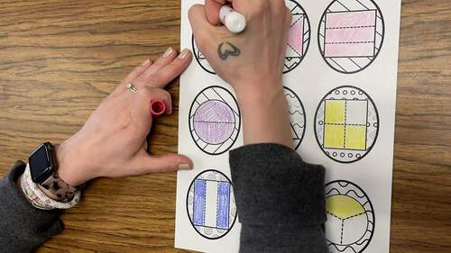 Easter Math Craft- Fraction Baskets by In Second with Sandy | TPT