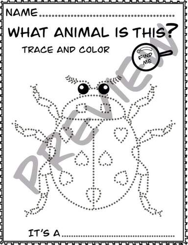 Animal, geometric shapes and number tracing & coloring pages#2. No ...