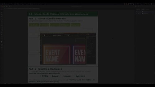 Adobe Illustrator - Introduction to Illustrator Interface and Workspaces