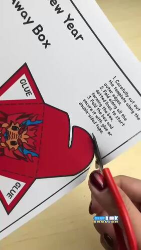 Dragon Take Away Box Craft, Chinese New Year 2025, Printable Dragon Craft