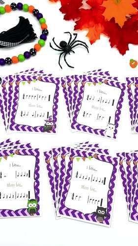 Halloween Music Rhythm Game for Elementary Piano Lessons: I Have Who Has