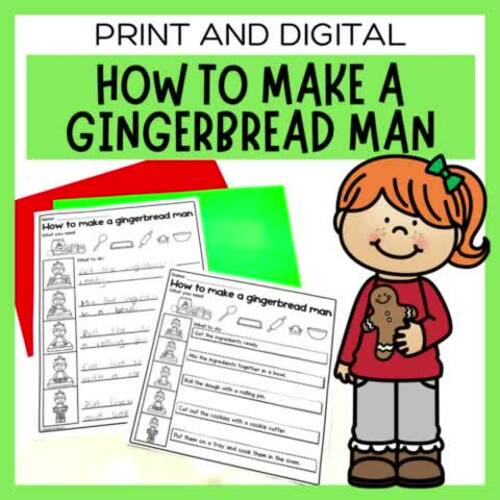How To Make A Gingerbread Man | Sequencing Worksheets & Digital Slideshow