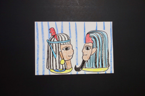 how to draw an egyptian portrait