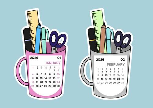 2026 Kids Calendar | Fun & Colorful Monthly Calendar for Children ...