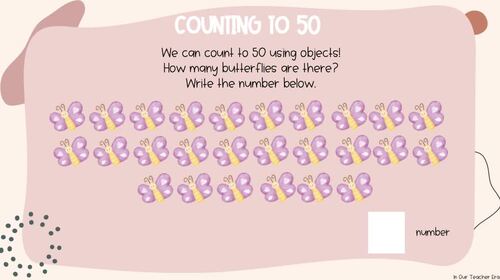 Grade 1 Ontario Math Slides- Numbers to 50 | PowerPoint + Google Slides