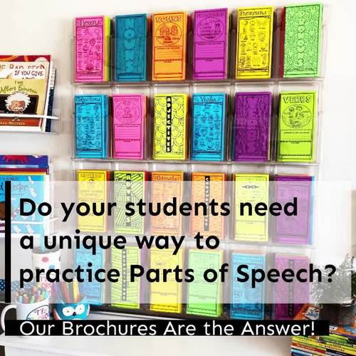 Parts of Speech Brochure Bundle | Grammar Activities by The Rigorous Owl