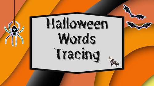Halloween Words Vocabulary Practice Tracing Reading and Writing Worksheet