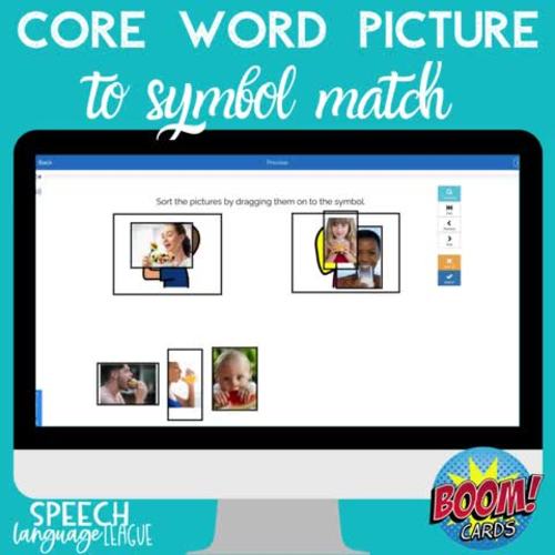 Core Words: Picture to Symbol Match for AAC and Speech Therapy | TPT