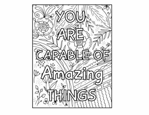 Motivational Quotes Coloring Pages, Growth Mindset Spring Coloring Pages