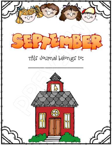 Write it! September Journal Prompts, Word Lists, and Cover Pages