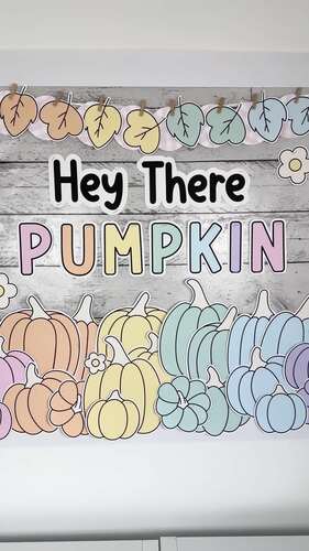 Pastel Pumpkin Bulletin Board - A Fall Bulletin Board Kit by Learn Grow ...