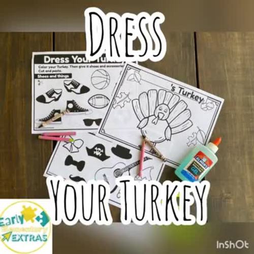 Thanksgiving Craft / Activity Bundle - Dress Your Turkey Print & Digital