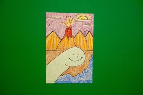 Let's Draw a Dinosaur Landscape-Foreground-Middle-Background! | TPT