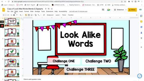 Orthographic Mapping - Look Alike Words Blends & Digraphs - Self Checking