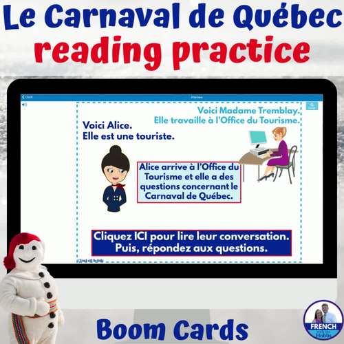 Carnaval de Québec French Reading Comprehension Digital Activity Boom ...