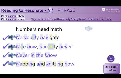 n to resonate: words & phrases - voice therapy resonance therapy