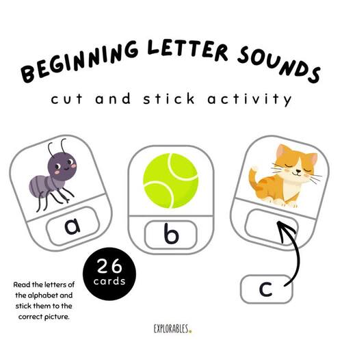 Beginning Letter Sounds Cut And Stick Alphabet Activity For Children Read
