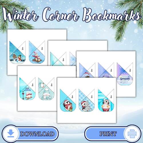 Printable Winter Bookmarks for Kids | Winter Craft | Winter Activities
