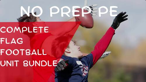 No Prep PE: Complete Flag Football Unit Bundle for Middle and High ...