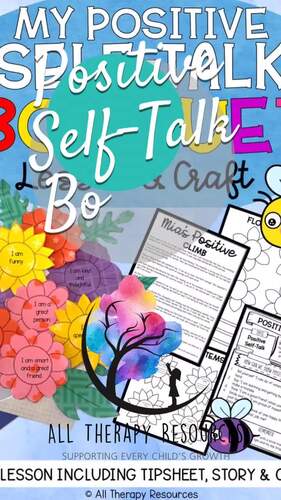 MY POSITIVE SELF-TALK 3D FLOWER BOUQUET - Spring Counseling Craft Activity