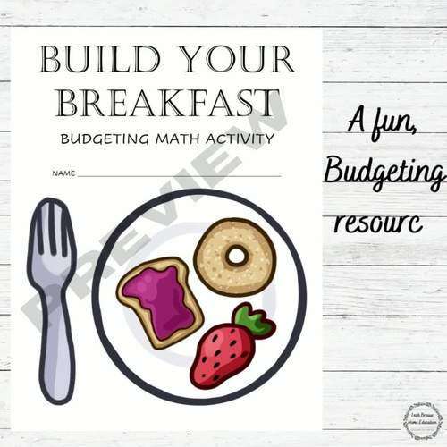 Breakfast | 1st - 2nd grade Math Activity by LB Home Education | TPT