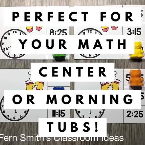 Time to the Five Minutes Clip Cards by Fern Smith's Classroom Ideas
