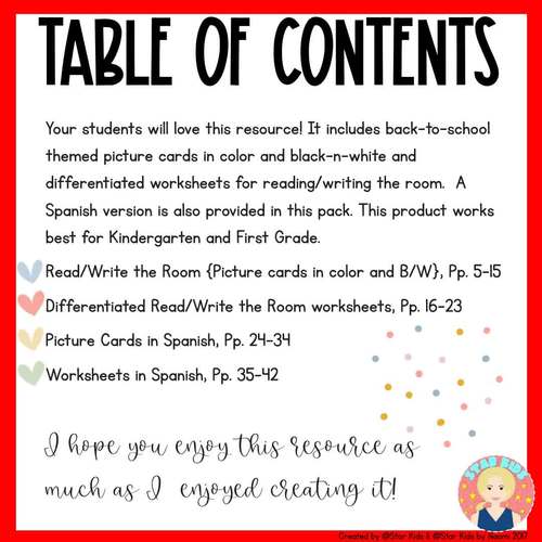 Back to School Write the Room in English and Spanish for K-1 | TPT