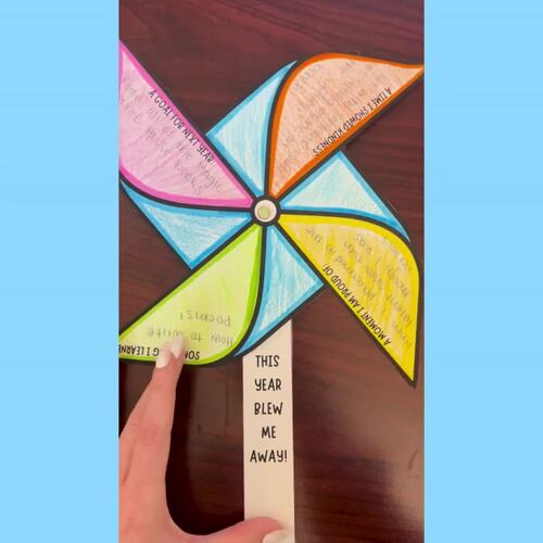 End of Year SEL Pinwheel Craft | Reflect and Celebrate Student Growth
