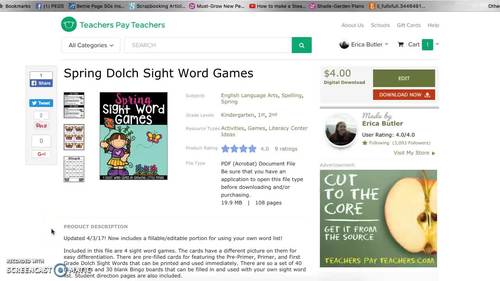 Spring Dolch Sight Word Games- Fillable to add your own list! by Erica ...