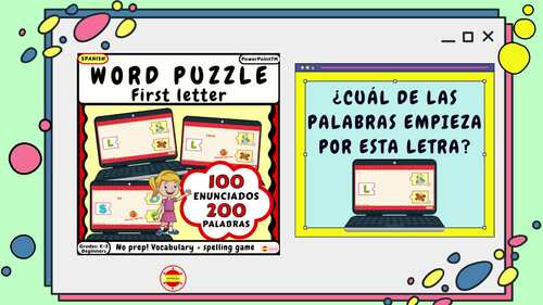Spanish Phonics Beginning Sounds No Prep Digital Game for Kids | Self ...