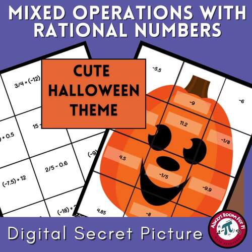 7th Grade Mixed Operations Rational Numbers Mystery Picture Puzzle ...
