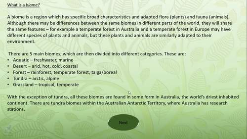 Biomes Year 9 Geography PowerPoint Australian Curriculum | TpT