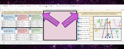 PIXEL ART: Transformation of Quadratic Parent Function DISTANCE LEARNING