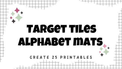 Target Tiles Alphabet Match for Preschool and Kindergarten | TPT